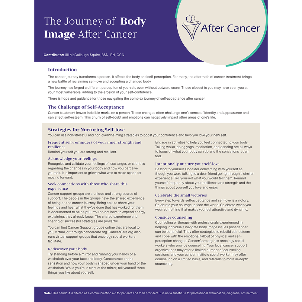 The Journey of Body Image After Cancer - After Cancer