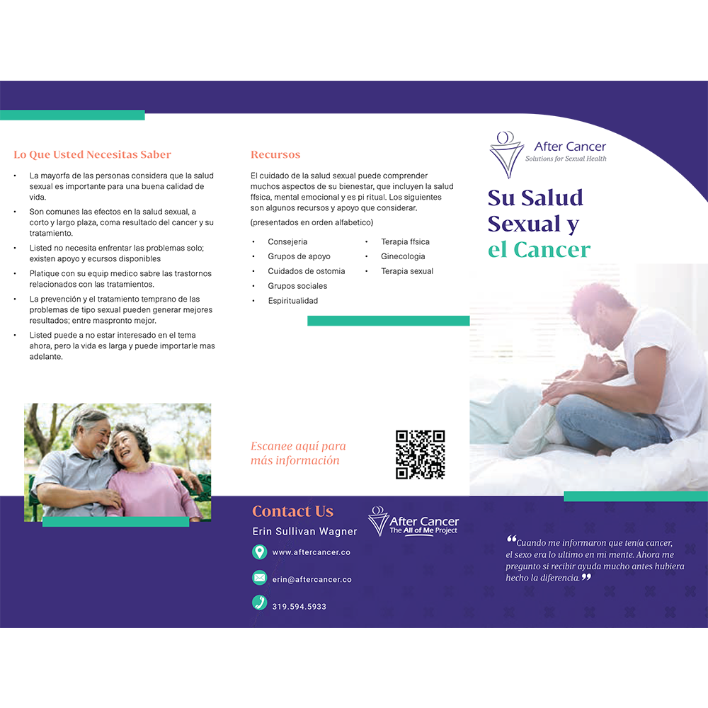 Sexual Health and Cancer Brochure - Spanish - After Cancer